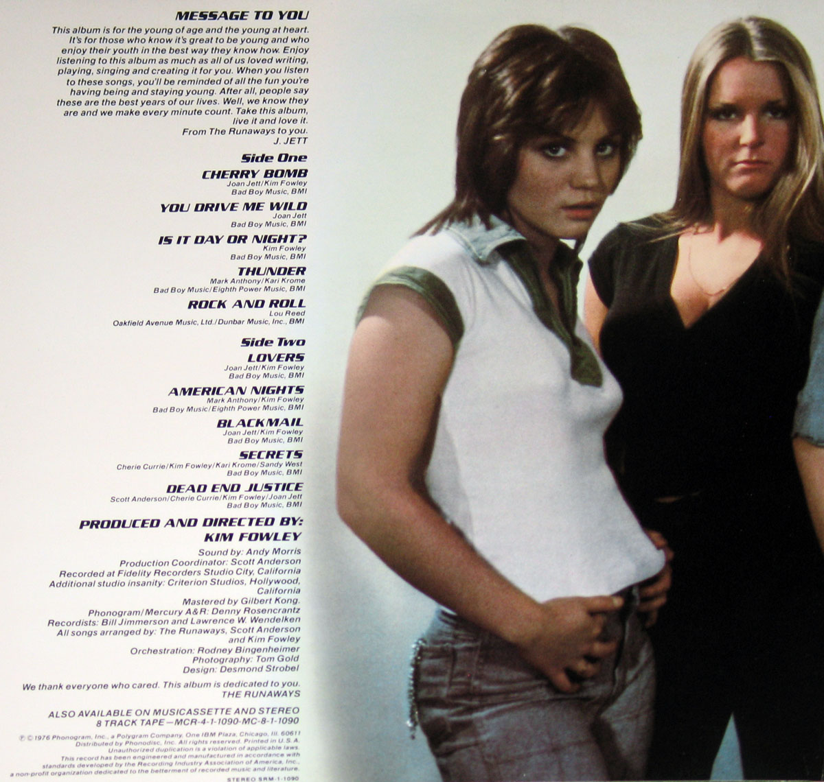 RUNAWAYS The Runaways self-titled 70s Female all-girl Hard-Rock Album ...
