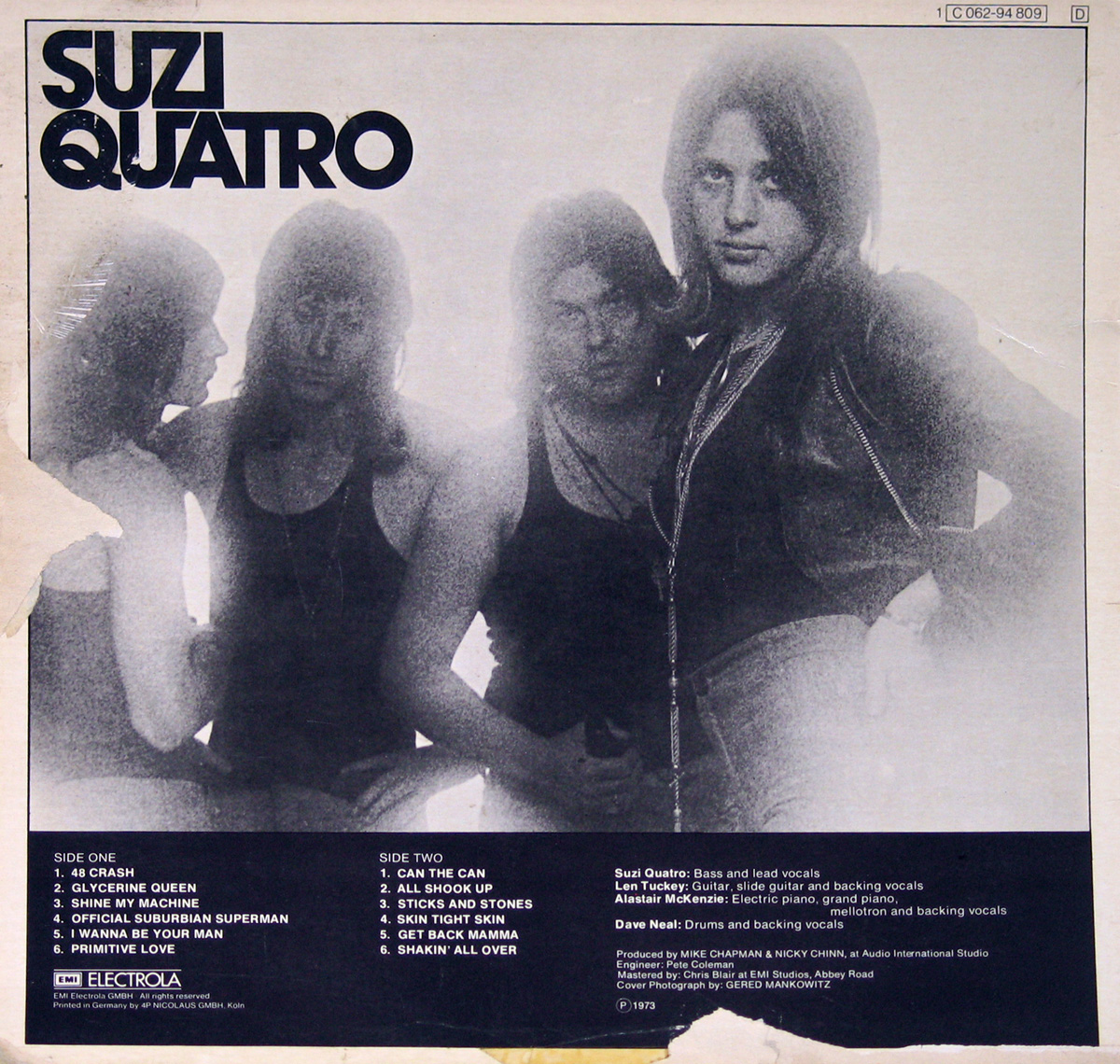 SUZI QUATRO self-titled American 70s Female Hard Rock Album Cover ...