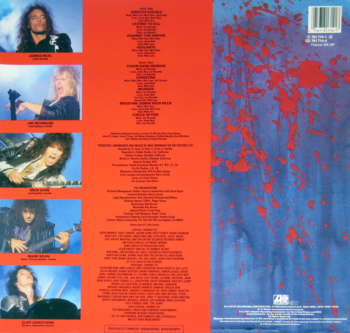 Malice License to Kill Hard Rock, Heavy Metal Album Cover Photos ...