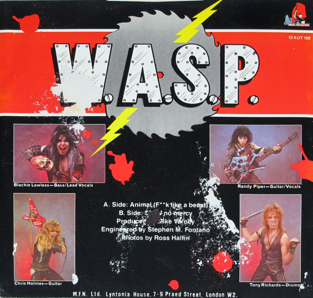W.A.S.P Animal (F**K Like a Beast) Heavy Metal Vinyl Album Gallery # ...