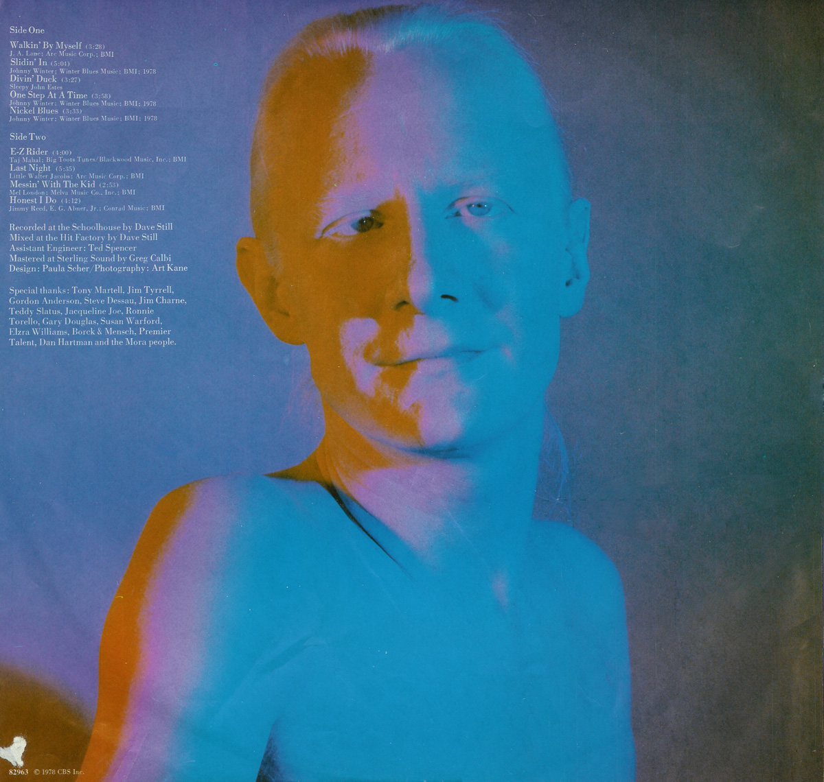 JOHNNY WINTER White Hot And Blue Blues 12" LP Vinyl Album Cover Gallery ...
