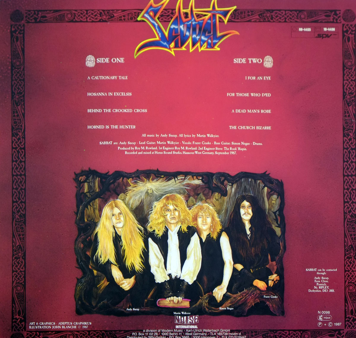 SABBAT History of a Time to Come British Thrash Metal Album Cover ...