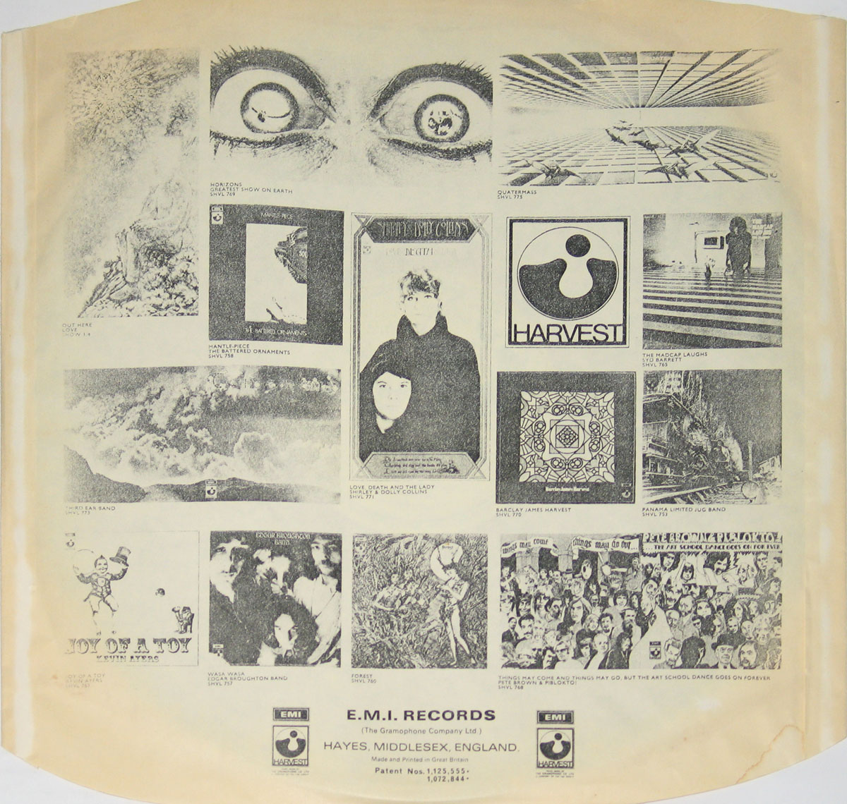 PINK FLOYD Meddle UK 1st Issue Album Cover Gallery & 12" Vinyl LP ...