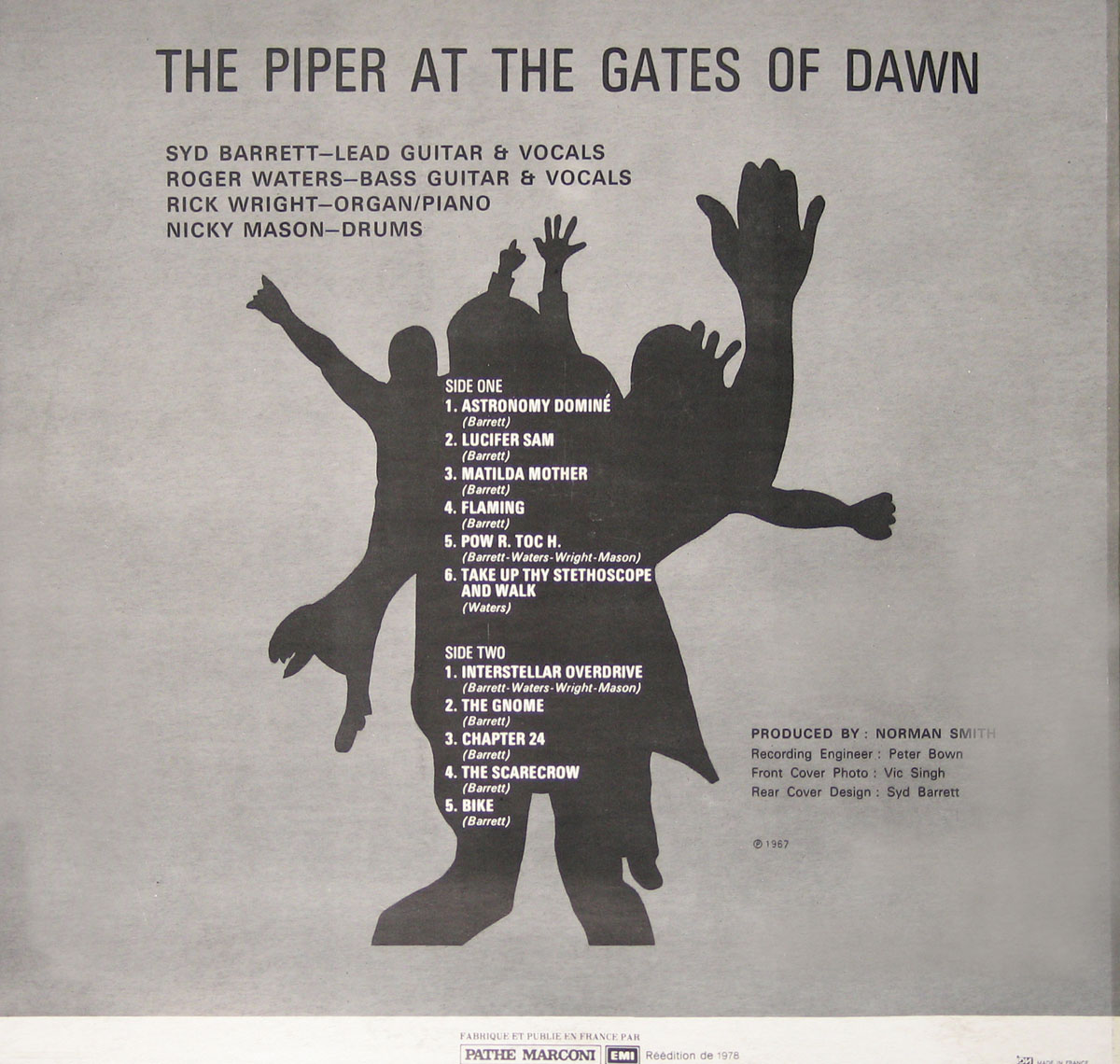 PINK FLOYD Piper At The Gates of Dawn France Album Cover Gallery & 12 ...