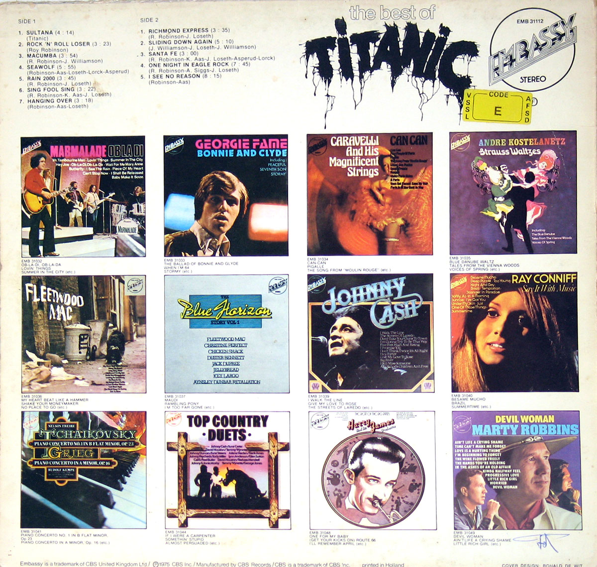 TITANIC Best of Titanic Progressive Rock Album Cover Photos & Detailed ...