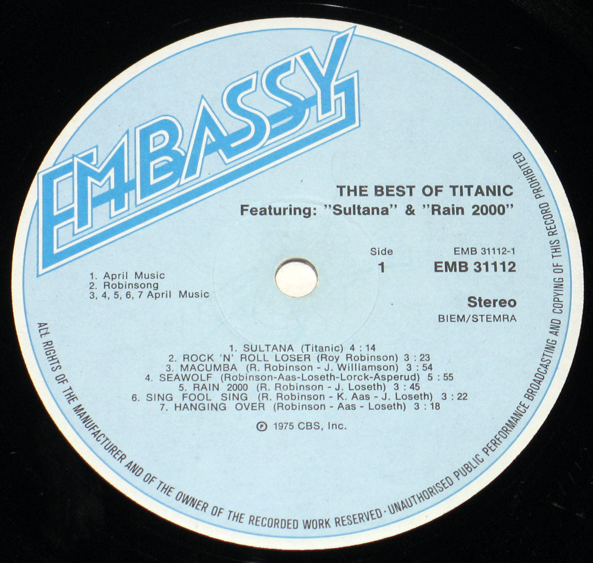 TITANIC Best of Titanic Progressive Rock Album Cover Photos & Detailed ...