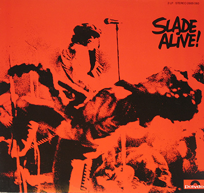 SLADE In Flame Glam Rock Album Front Cover Photo 12" LP #vinylrecords
