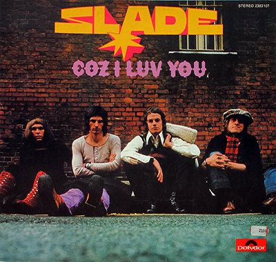 SLADE In Flame Glam Rock Album Front Cover Photo 12" LP #vinylrecords