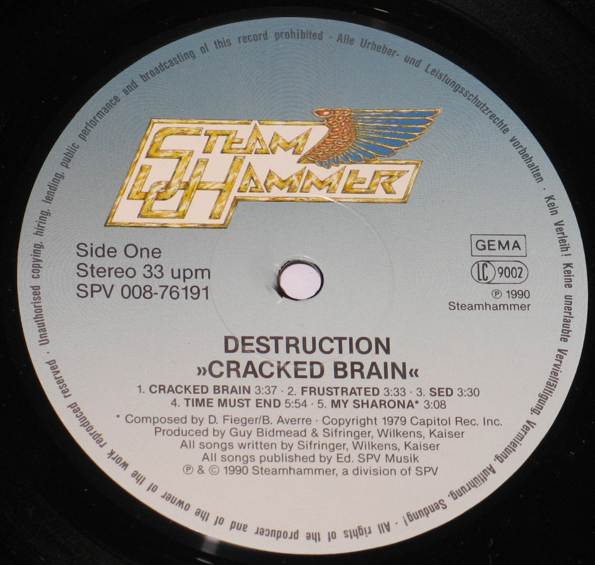 DESTRUCTION Cracked Brain Teutonic (German) Thrash Metal Album Cover ...