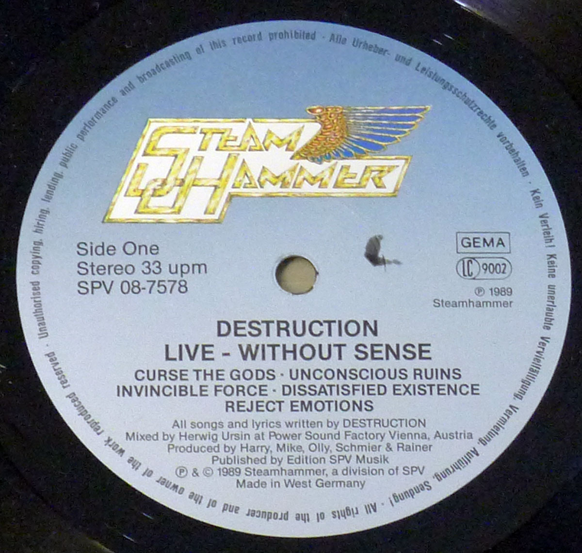 Destruction Live Without Sense (1989) – The Wild Teutonic Thrash Night ...