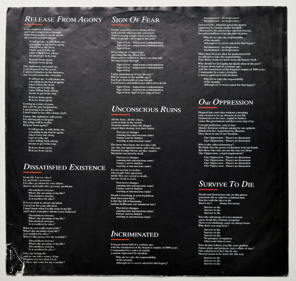 DESTRUCTION Release From Agony Thrash Metal Collectable Heavy Metal on ...