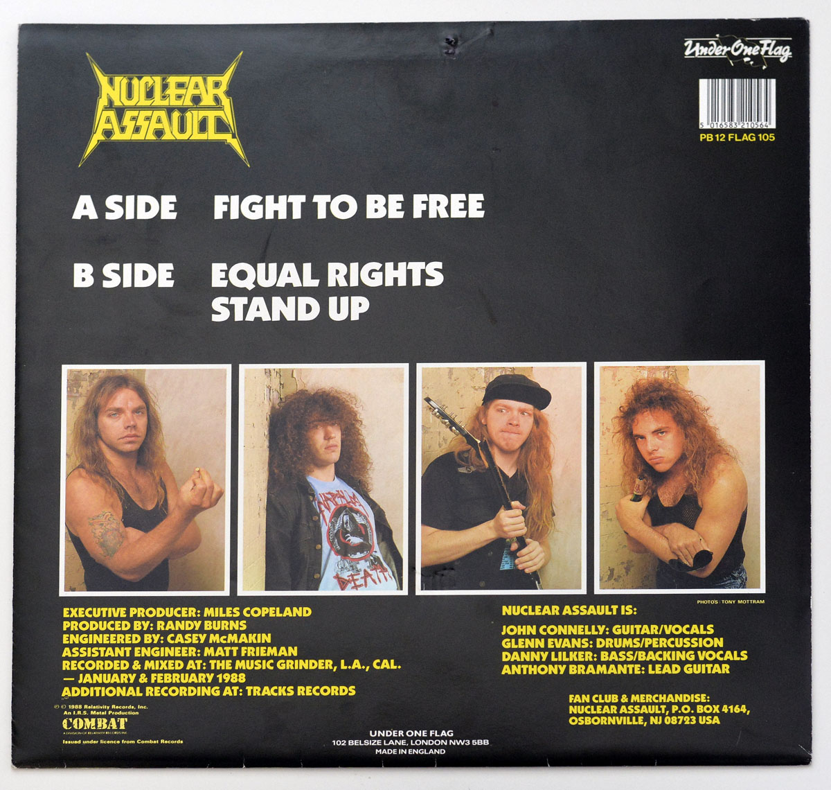 NUCLEAR ASSAULT FIGHT TO BE FREE Limited Edition Maxi-Single in a very ...