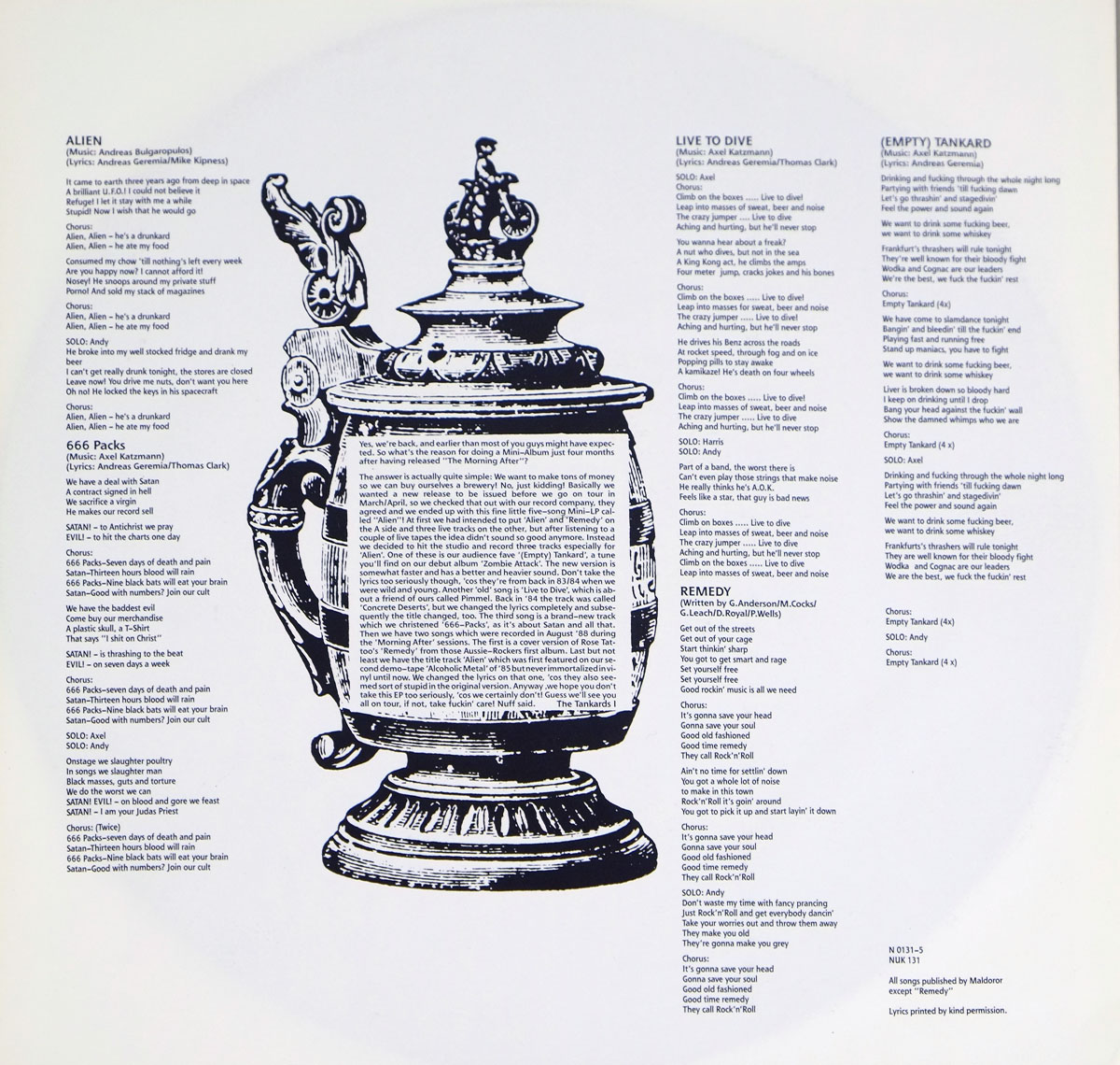 TANKARD Alien Thrash Metal 12" EP Vinyl Album Cover Gallery ...